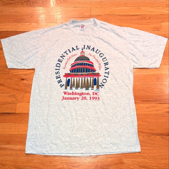 Jerzees | Shirts | Vintage Bill Clinton Presidential Inauguration Tee ...